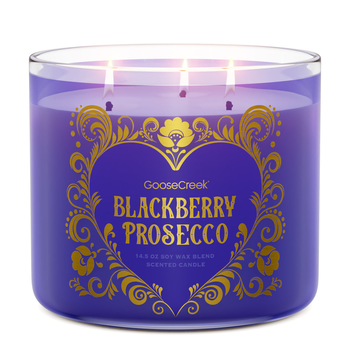 Blackberry Prosecco 3-Wick Candle | Romantic Fragrance for Valentine's ...