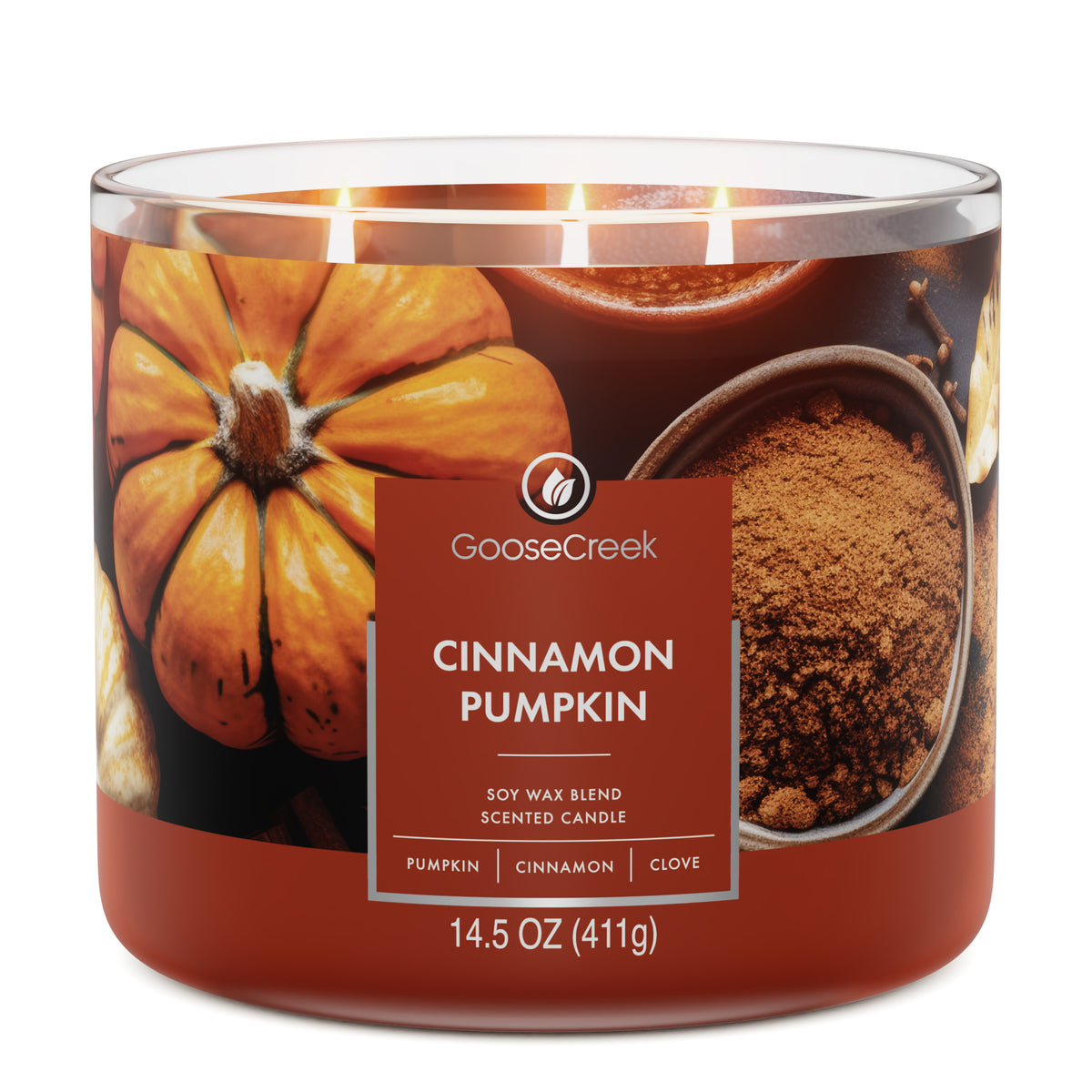 Cinnamon Pumpkin Large 3-Wick Candle - Fall Fragrance with Country ...