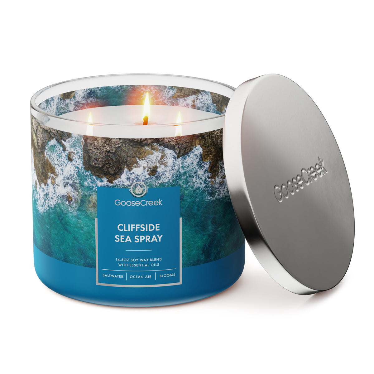 Cliffside Sea Spray 3-Wick Candle - Coastal Fragrance for a Scenic ...