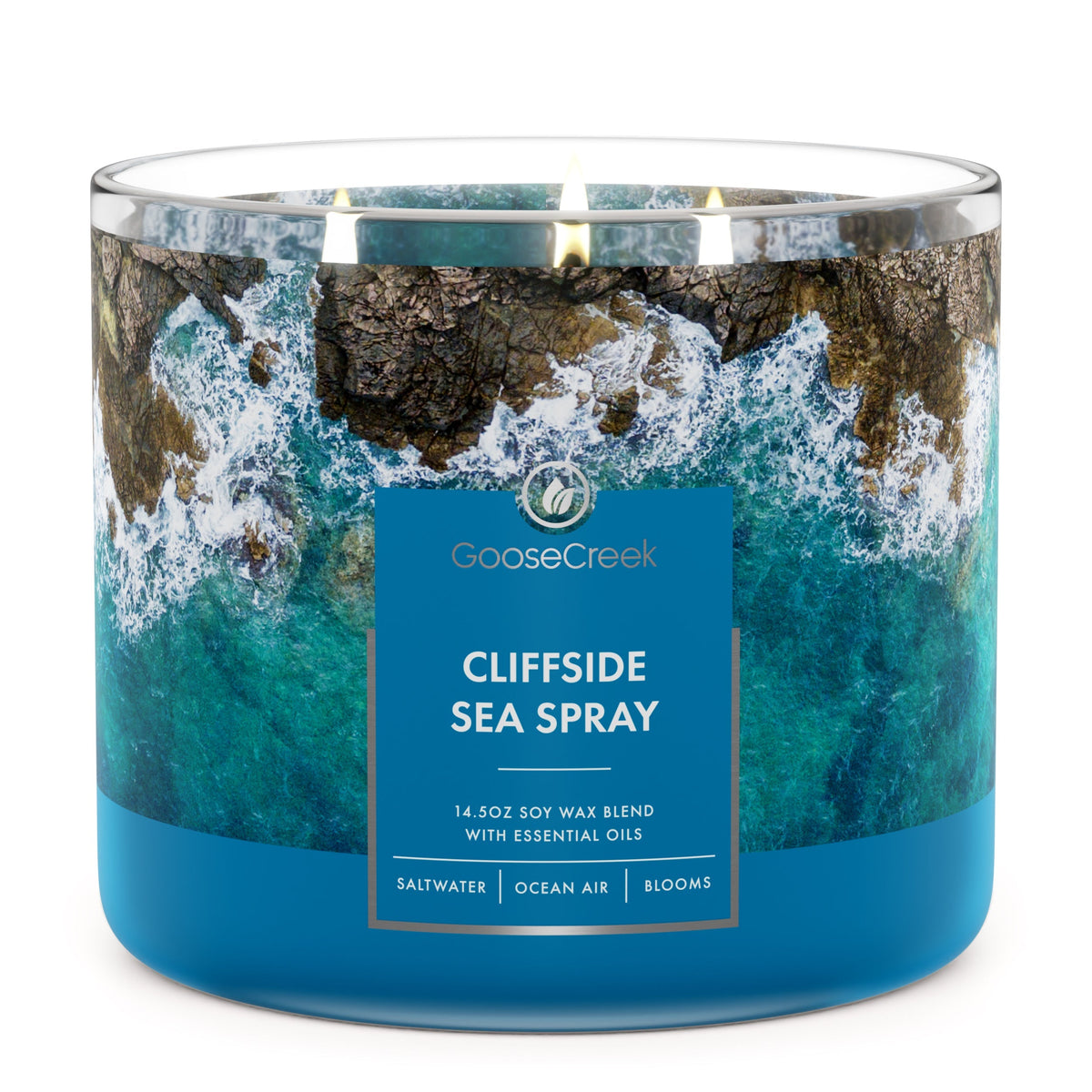 Cliffside Sea Spray 3-Wick Candle - Coastal Fragrance for a Scenic ...