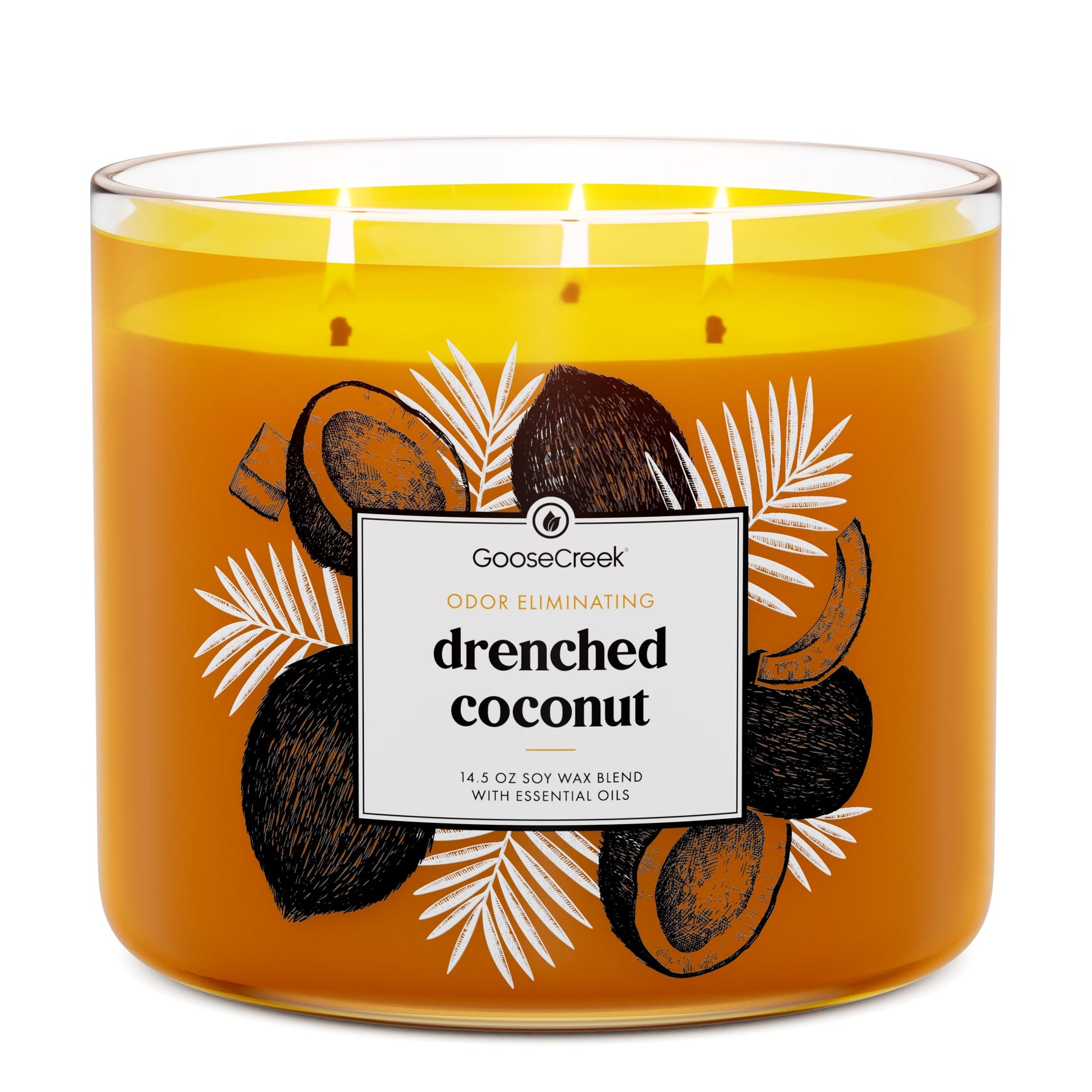 Drenched Coconut Odor Eliminating Candle – Goose Creek Candle