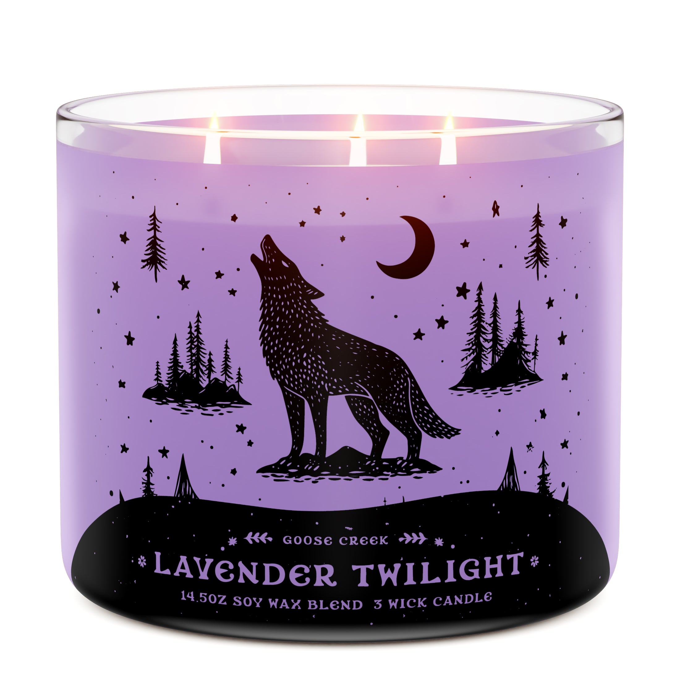 Lavender Twilight Large 3-Wick Candle - Calming Aromatherapy with Sweet ...