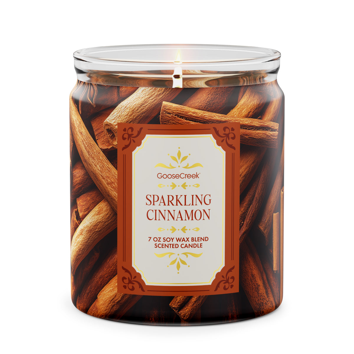 Sparkling Cinnamon Jar Candle | Warm & Inviting Aroma for Cozy ...